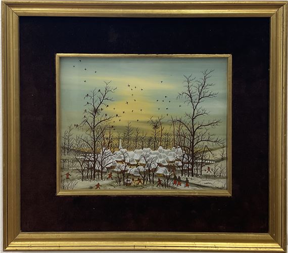 Ivan Lacković Croata | Villaggio innevato (1974) | MutualArt