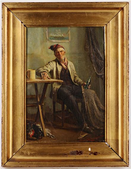 Frants Peter Diderik‏ Henningsen | Ritratto di pescatore (1882) | MutualArt