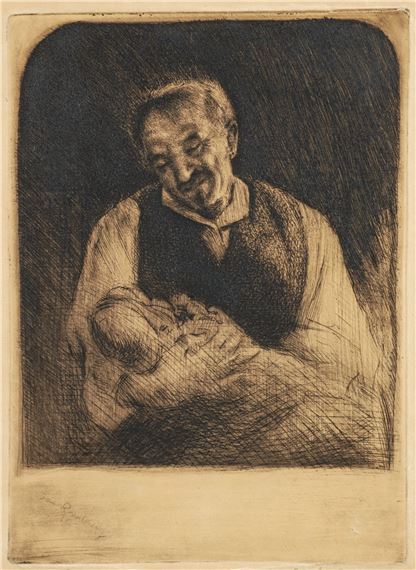 Samuel Rosenberg | Sam Rosenberg 1926 etching Gramps and Grandson (1926 ...