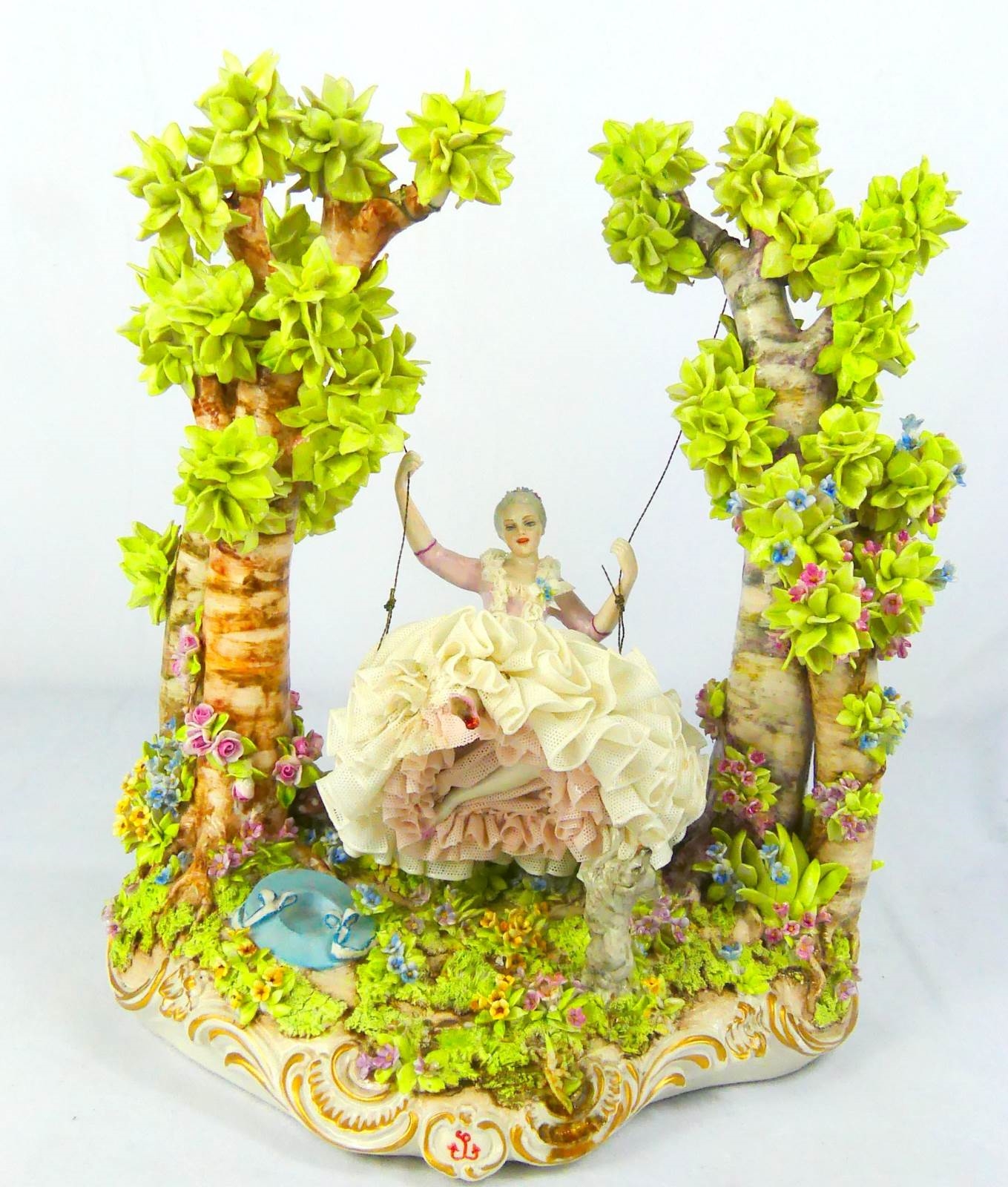 Luigi Fabris | Luigi Fabris porcelain figural group depicting a girl in ...