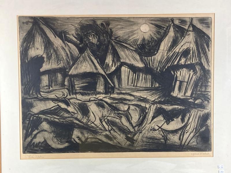 Johan Dijkstra | Koeien door het dorp (1924) | MutualArt