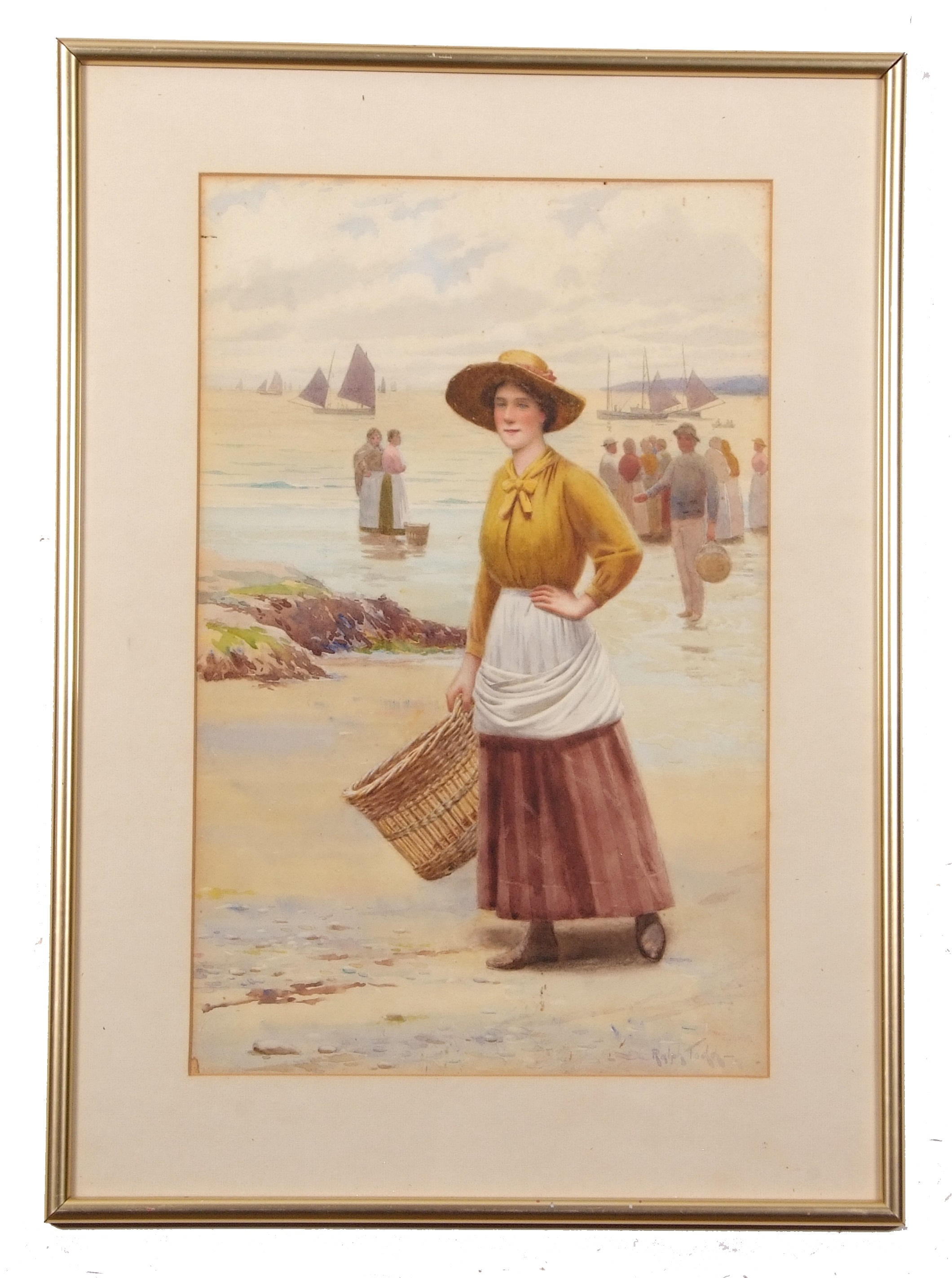 Ralph Todd | Fishergirl on the beach | MutualArt