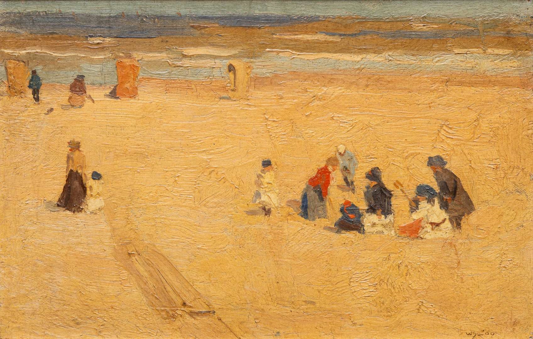 Willy Sluiter | Children playing on the beach of Katwijk aan Zee (1900 ...