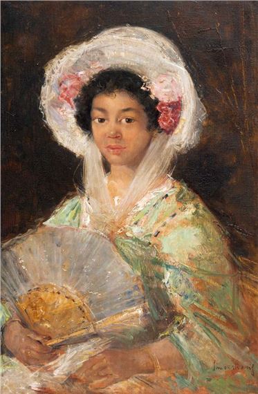 Simon Willem Maris | A portrait of Isabella (Circa 1906) | MutualArt