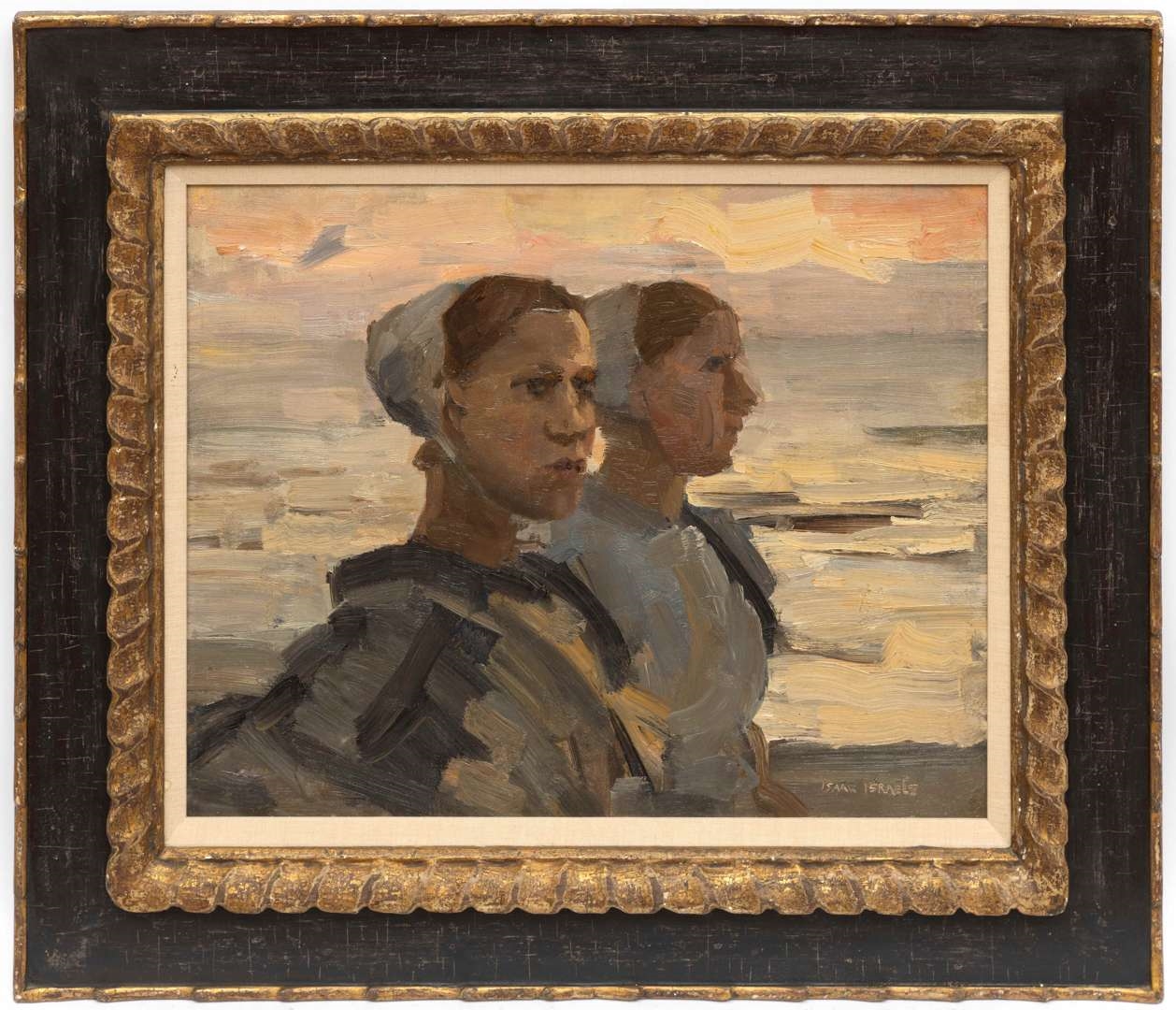 Isaac Israëls | Two fisher women on the beach of Scheveningen | MutualArt