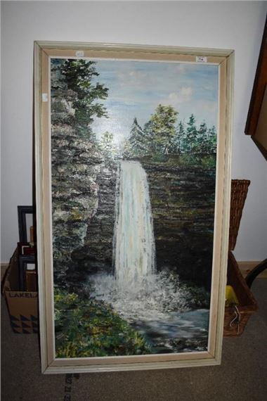 Gerald Hodgson | A waterfall (Mid 20th Century) | MutualArt