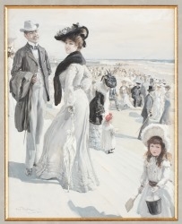 Oscar Bluhm | Dimanche à la plage (1903) | MutualArt