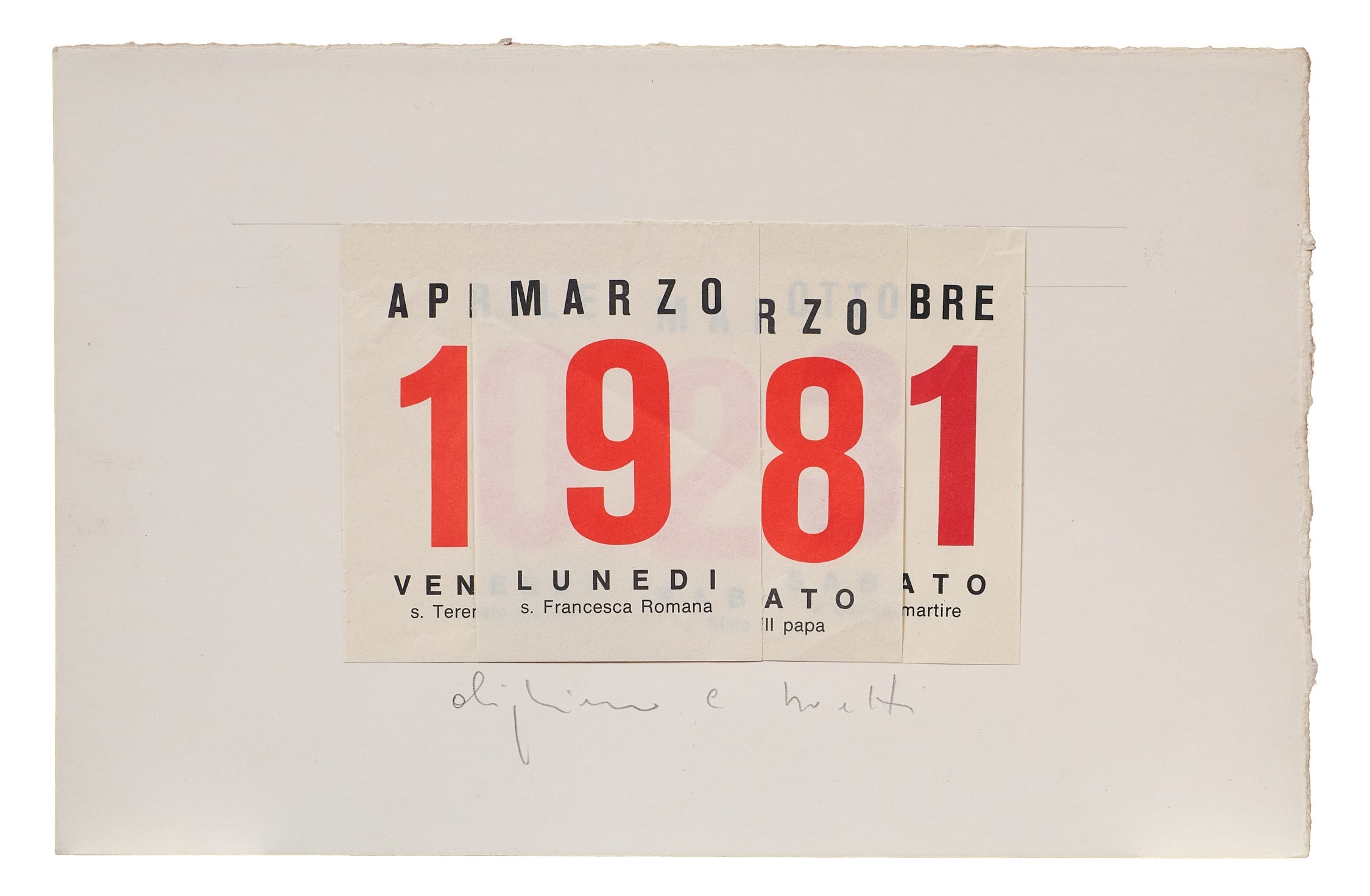 Alighiero Boëtti | Calendario 1981, 1981 | MutualArt