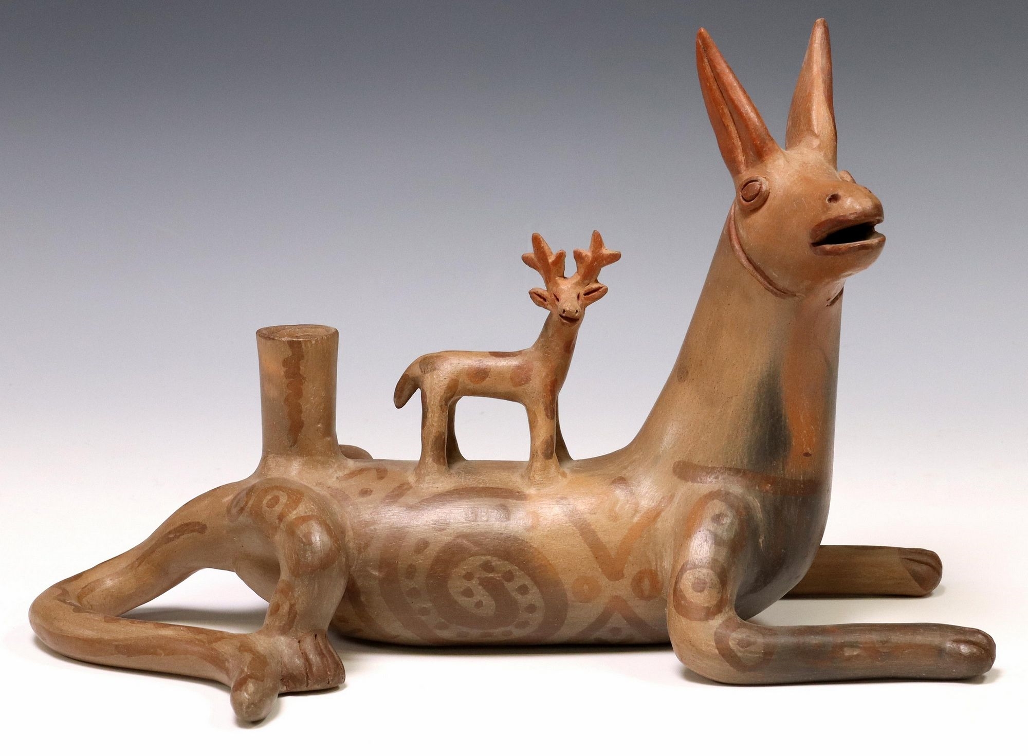 Heron Martinez | Folk art burnished pottery candle holder | MutualArt