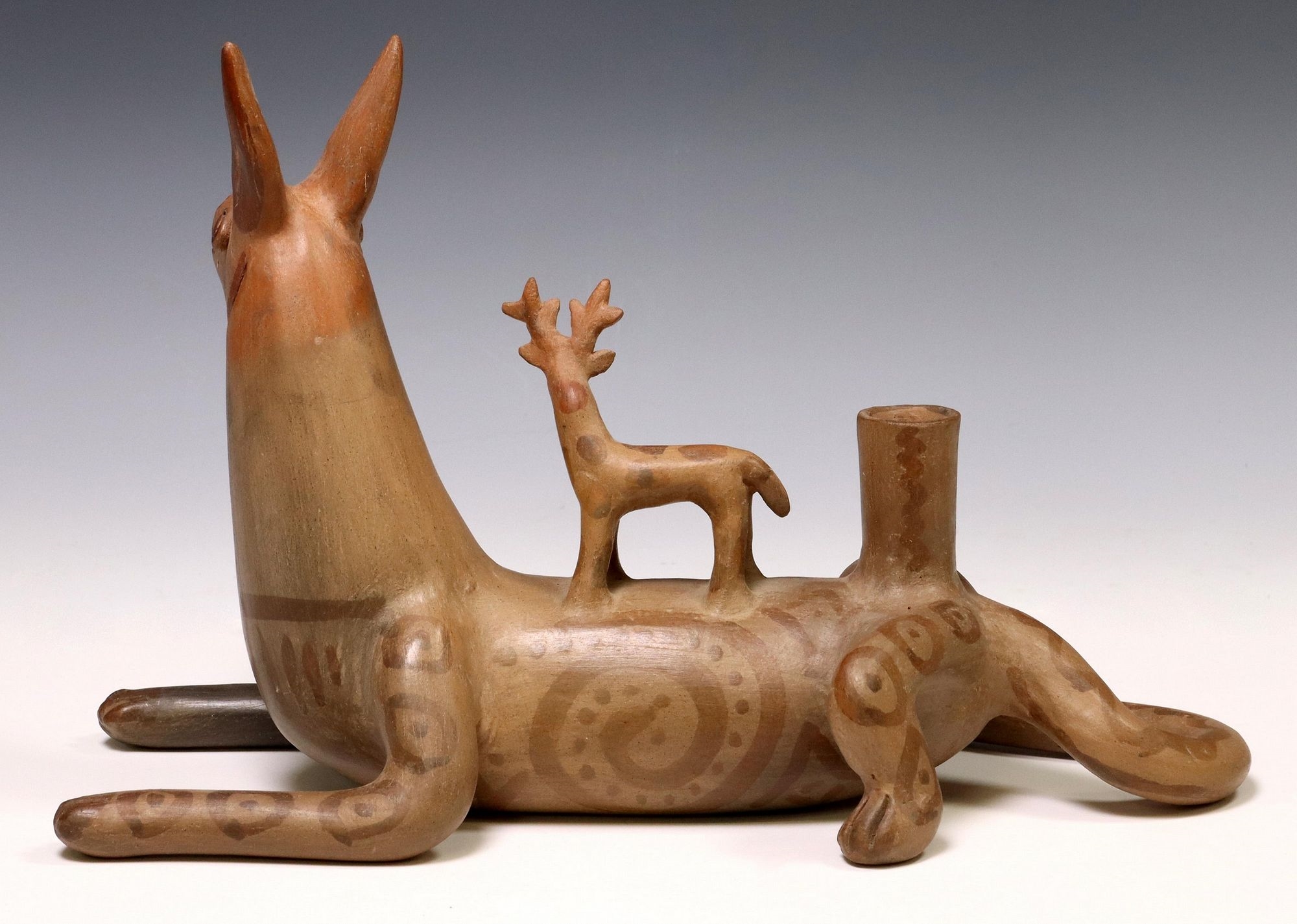 Heron Martinez | Folk art burnished pottery candle holder | MutualArt