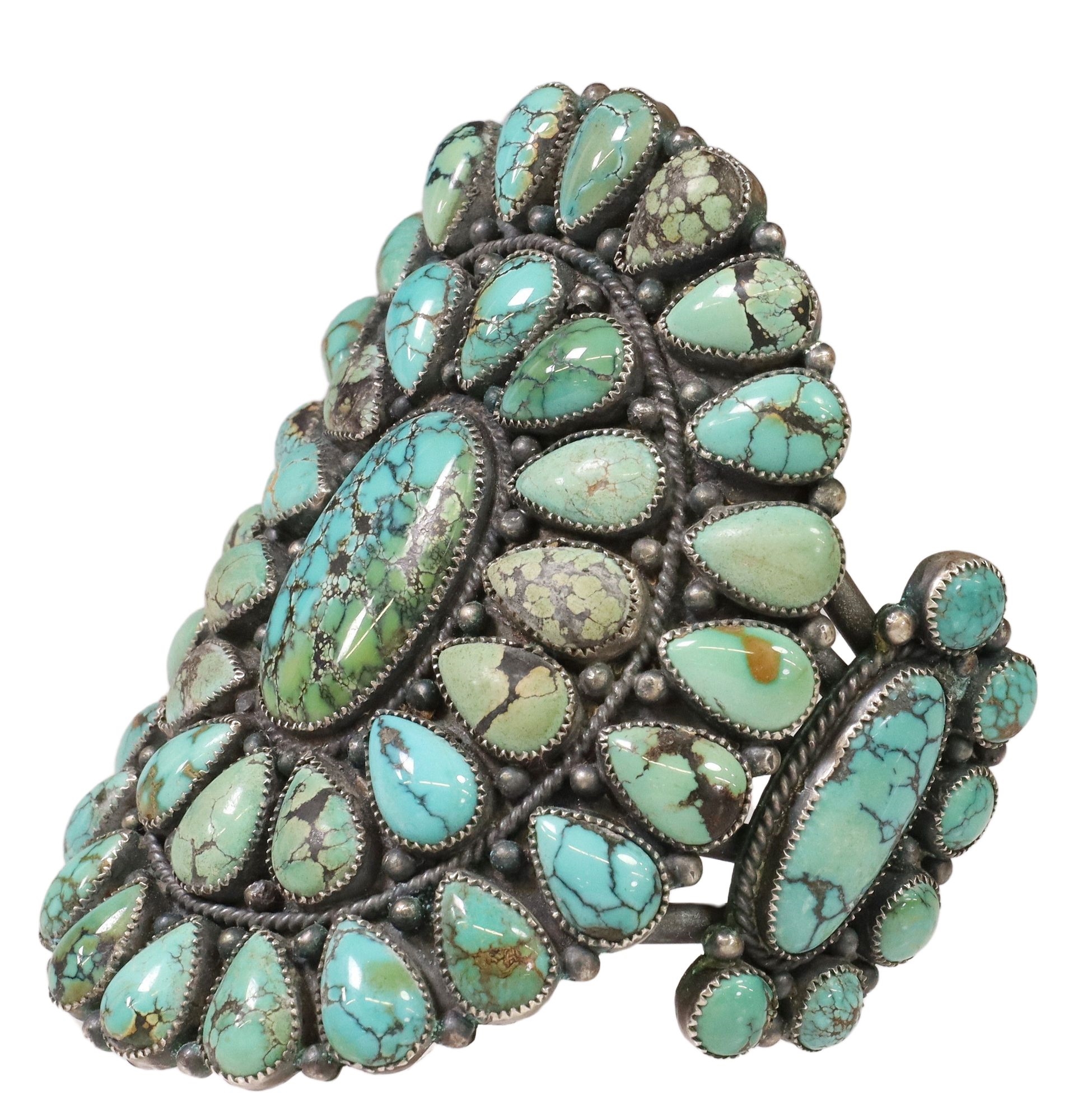 Esther Wood | ESTHER NATIVE AMERICAN TURQUOISE CLUSTER CUFF | MutualArt
