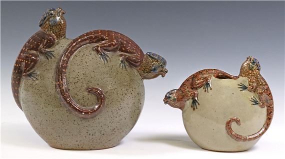 Jorge Wilmot Mexican Folk Art Pottery Vases Mutualart