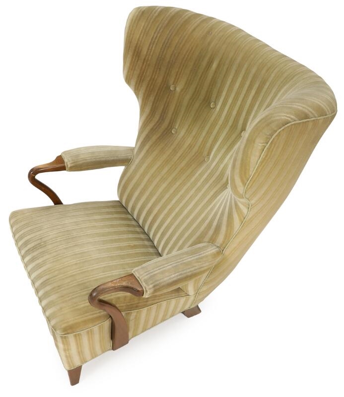 Bertil Soderberg | Wing back chair with stained beech frame (1930s ...