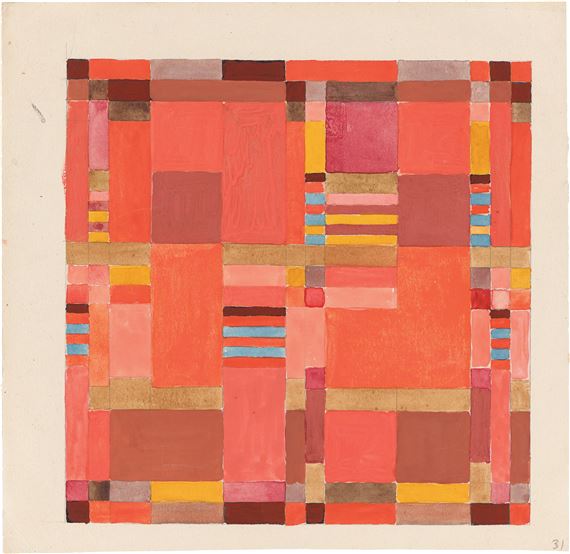 Gunta Stolzl | Design for a double weave carpet. | MutualArt