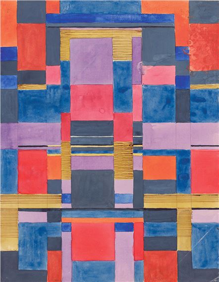 Gunta Stolzl | Design for a double weave carpet. | MutualArt