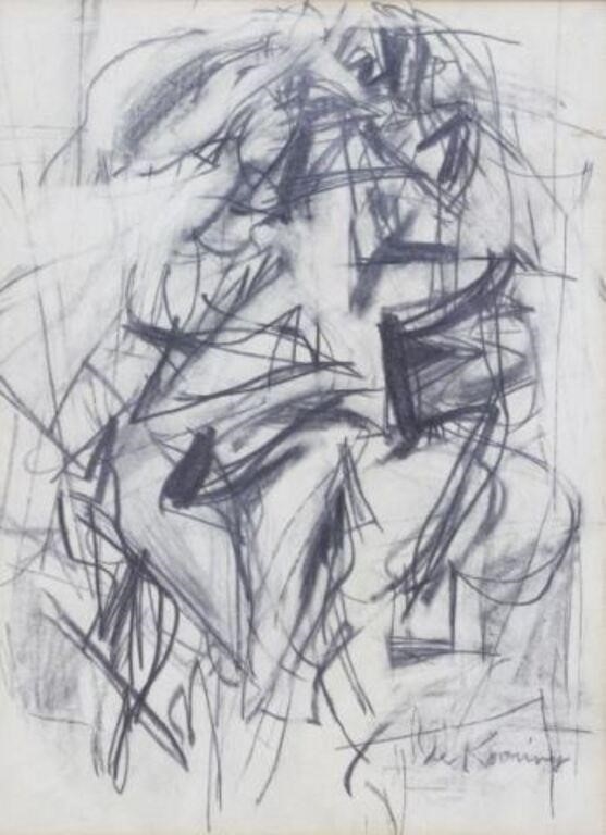 Willem de Kooning | Graphite Composition, in the Style of de Kooning ...