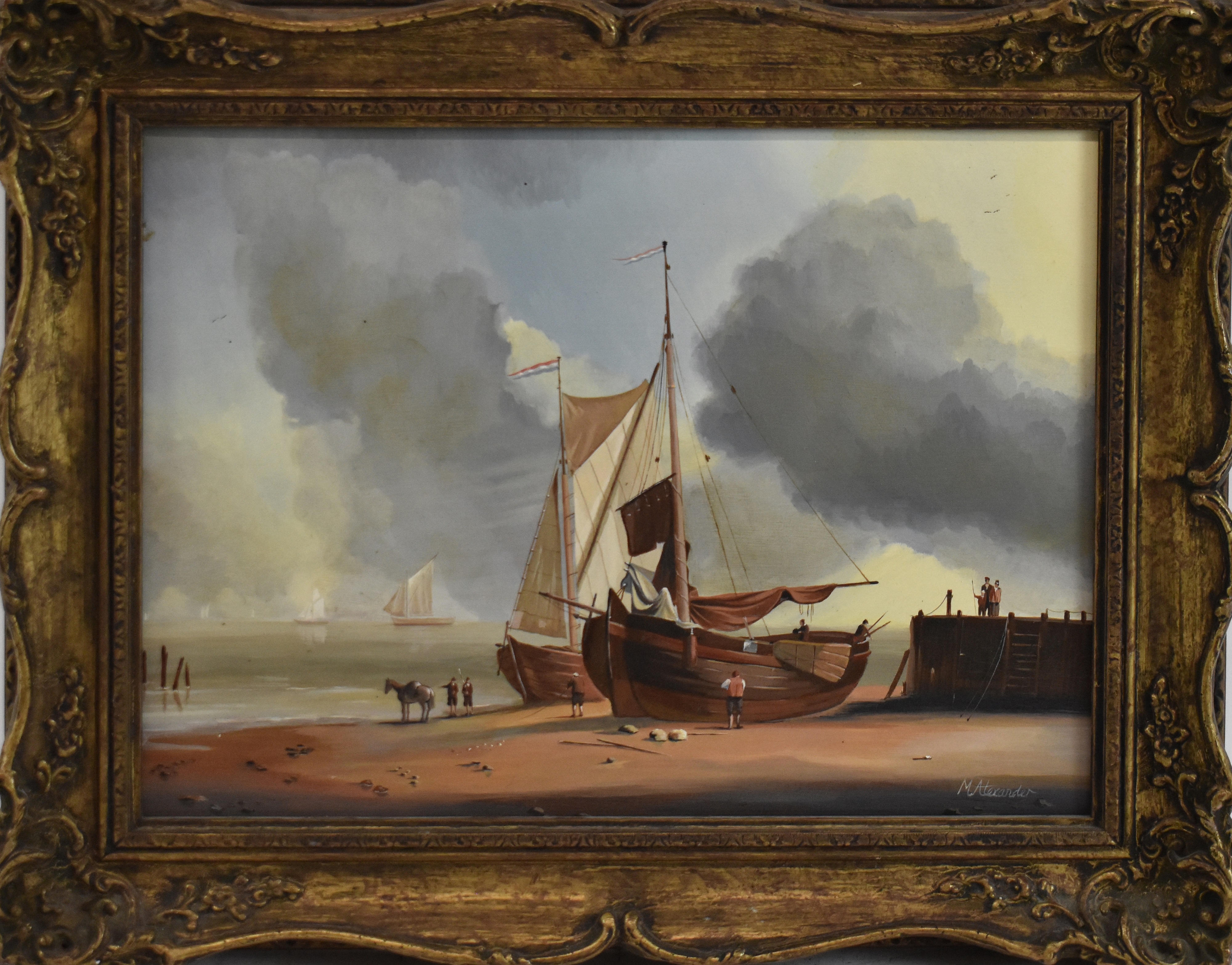 Matthew Alexander | shipping scene depicting two boats | MutualArt