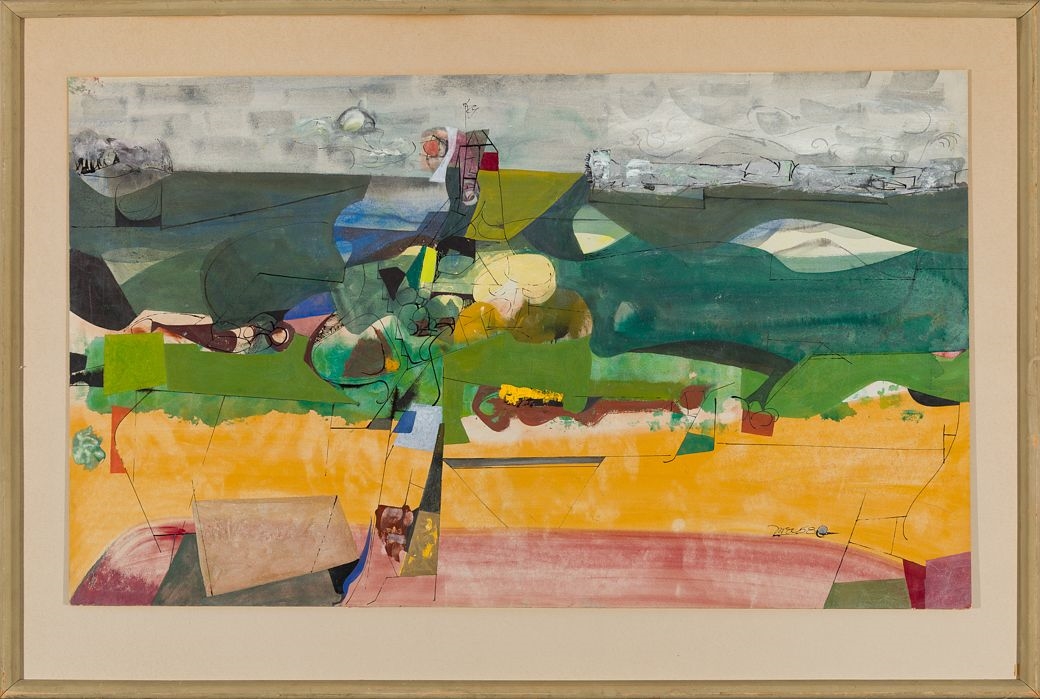 Alfred Mcadams | Abstracted Cityscape (1958) | MutualArt