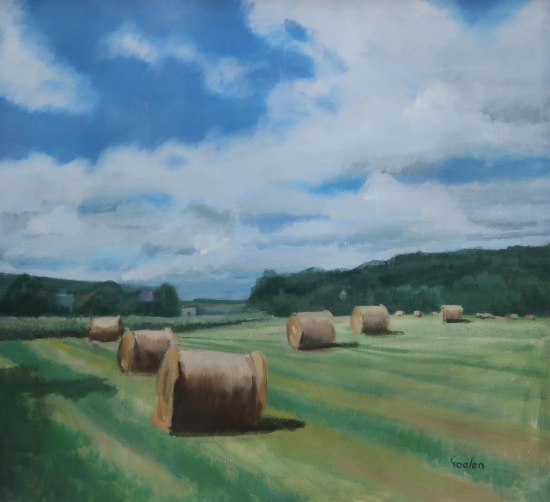 Delny Goalen | HAY BALES ON A MEADOW , | MutualArt