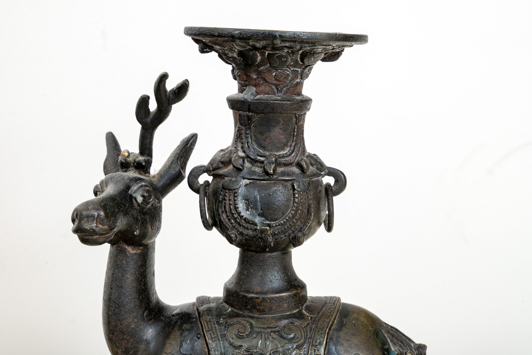 Albrecht Dürer | Antique Chinese Bronze Figural Altar Stick (19th ...