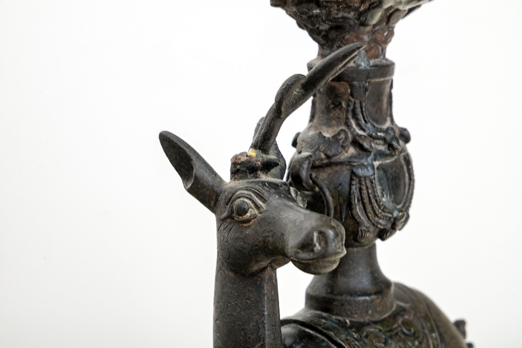 Albrecht Dürer | Antique Chinese Bronze Figural Altar Stick (19th ...