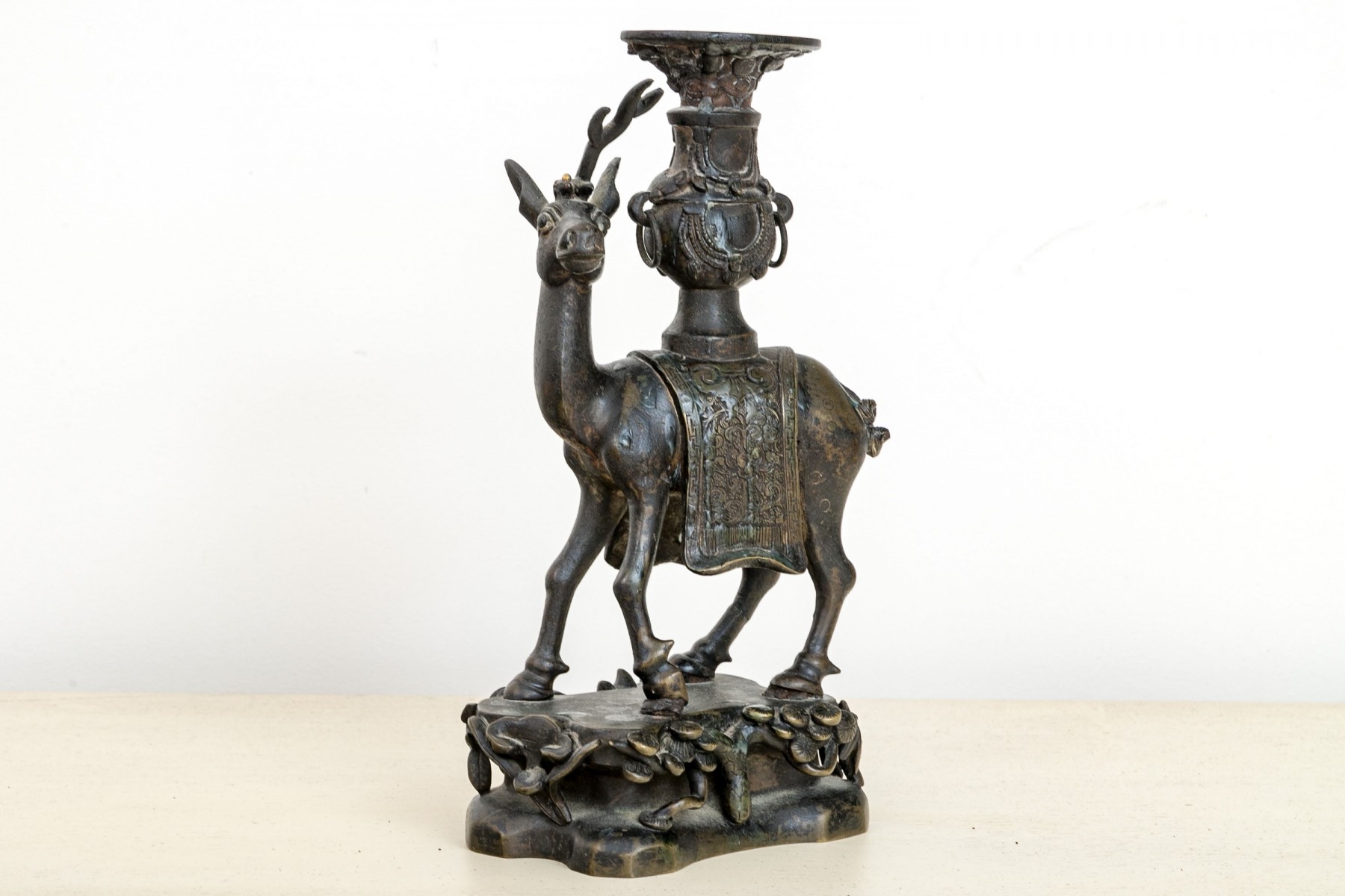 Albrecht Dürer | Antique Chinese Bronze Figural Altar Stick (19th ...