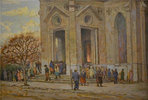 Ceferino Carnacini | La Iglesia del Pilar (1929) | MutualArt