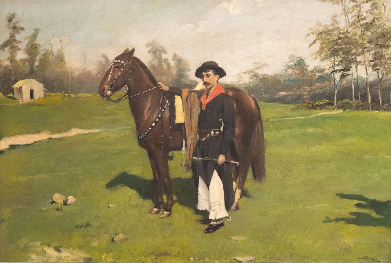 Crisanto Del Monaco | Gaucho a caballo | MutualArt