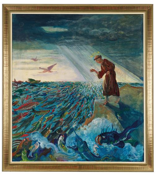 Oskar Laske | “Fischpredigt” | MutualArt