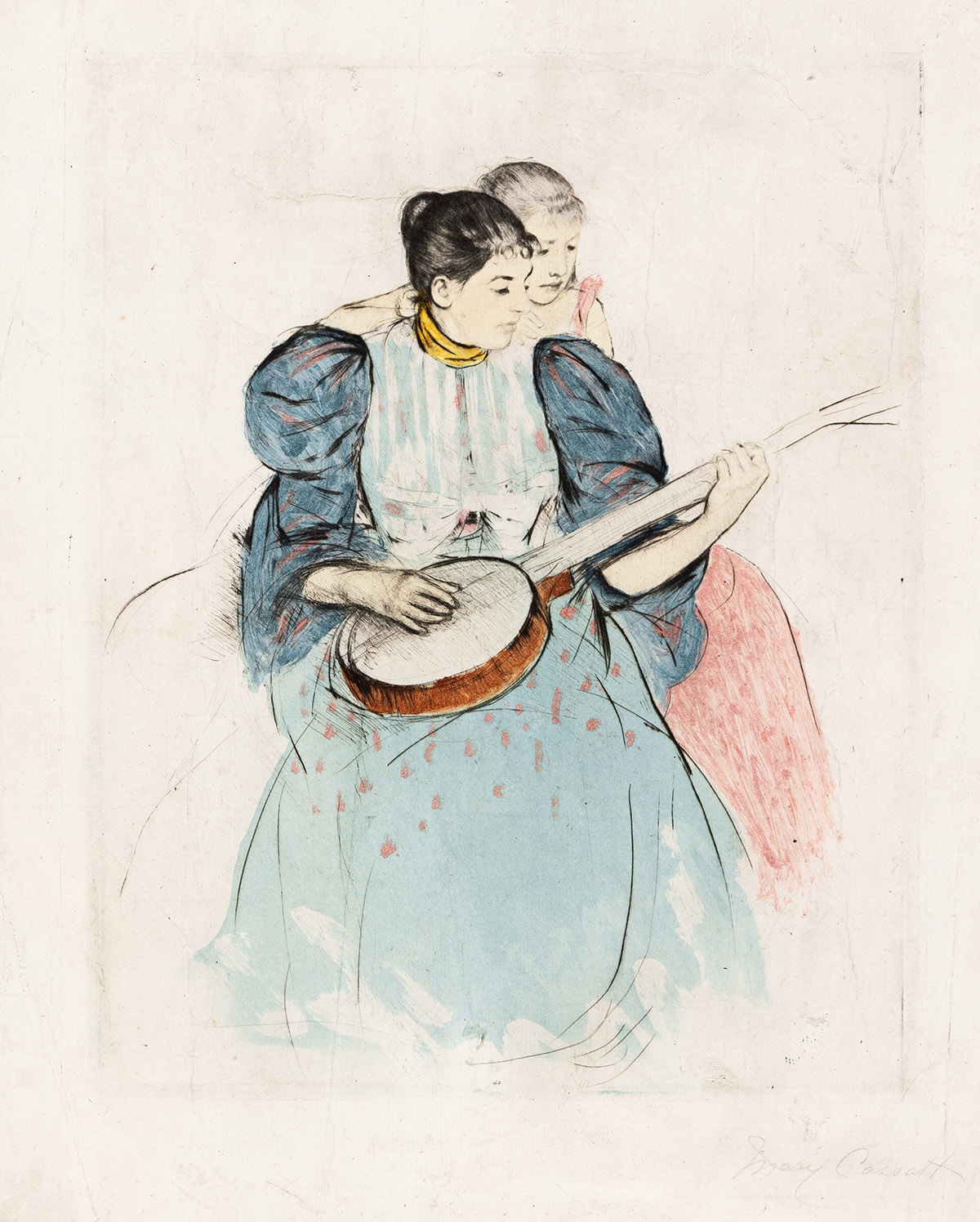 Mary Cassatt | The Banjo Lesson | MutualArt