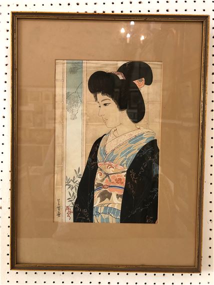 Sentaro Iwata | 'Beauty and Nandina' (1937) | MutualArt