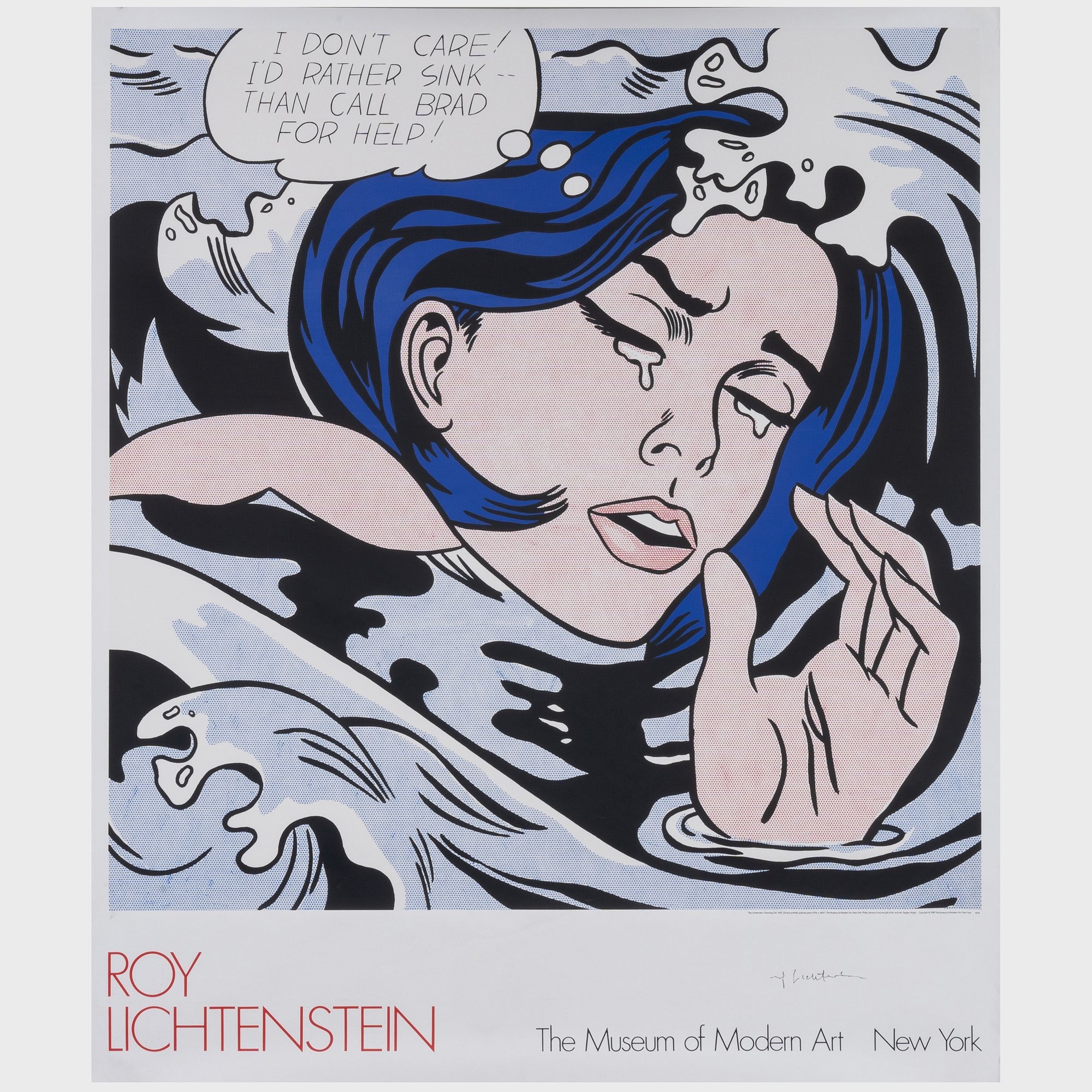 Roy Lichtenstein | Roy Lichtenstein (1923-1997): Drowning Girl Poster | MutualArt