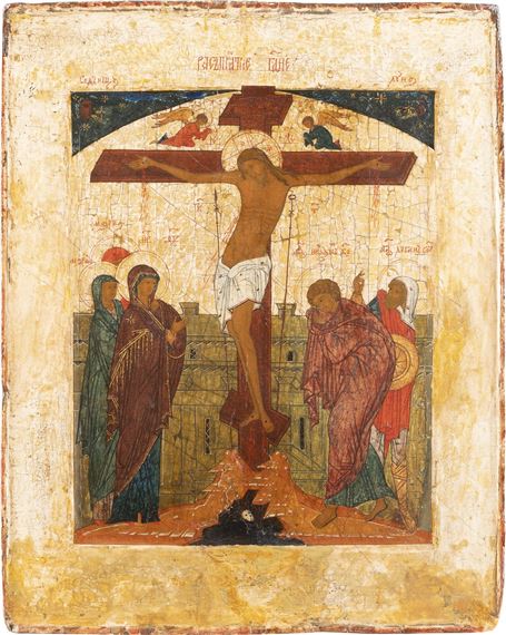 Russian School, 16th Century | THE CRUCIFIXION OF CHRIST | MutualArt