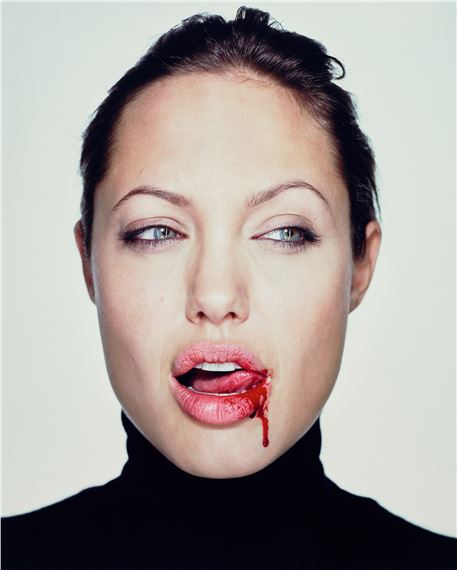 Martin Schoeller | Angelina Jolie with Blood (2000) | MutualArt