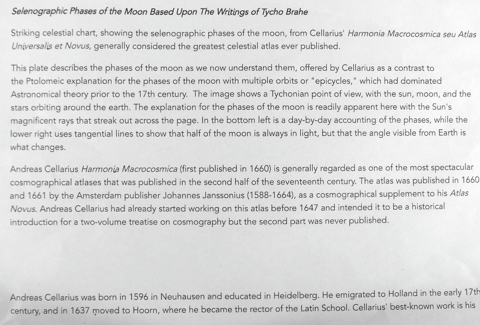 Andreas Cellarius | The phases of the moon from The Celestial Atlas or ...