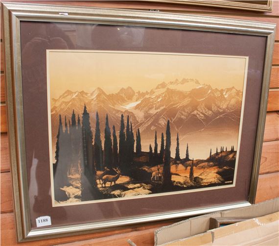 Elton Bennett | ELK AND MOUNTAINS | MutualArt