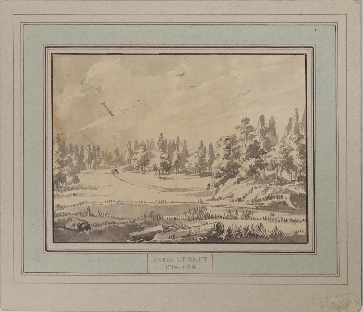 Claude-Joseph Vernet | Landscape with figures on a path | MutualArt