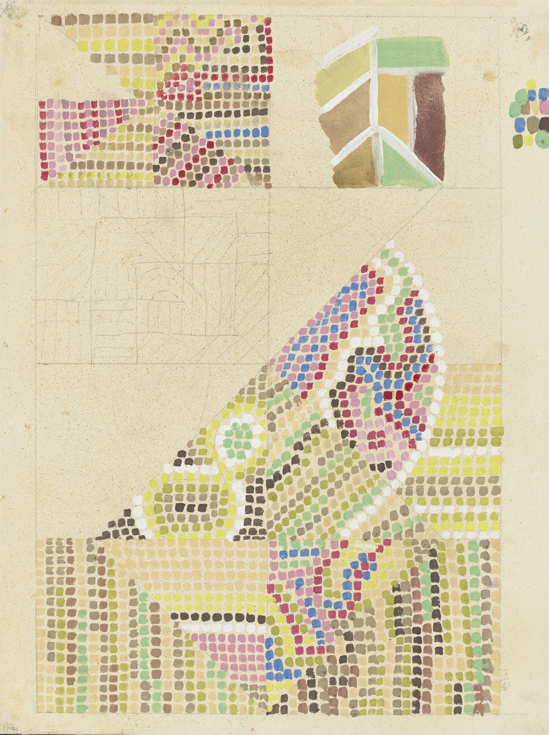 Gunta Stolzl | Design for a knotted carpet / various designs. (1923 ...