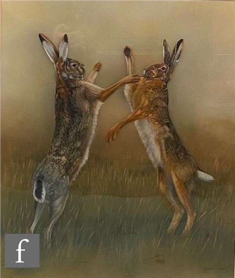 Robert E. Fuller | 'Boxing Hares' (1993) | MutualArt