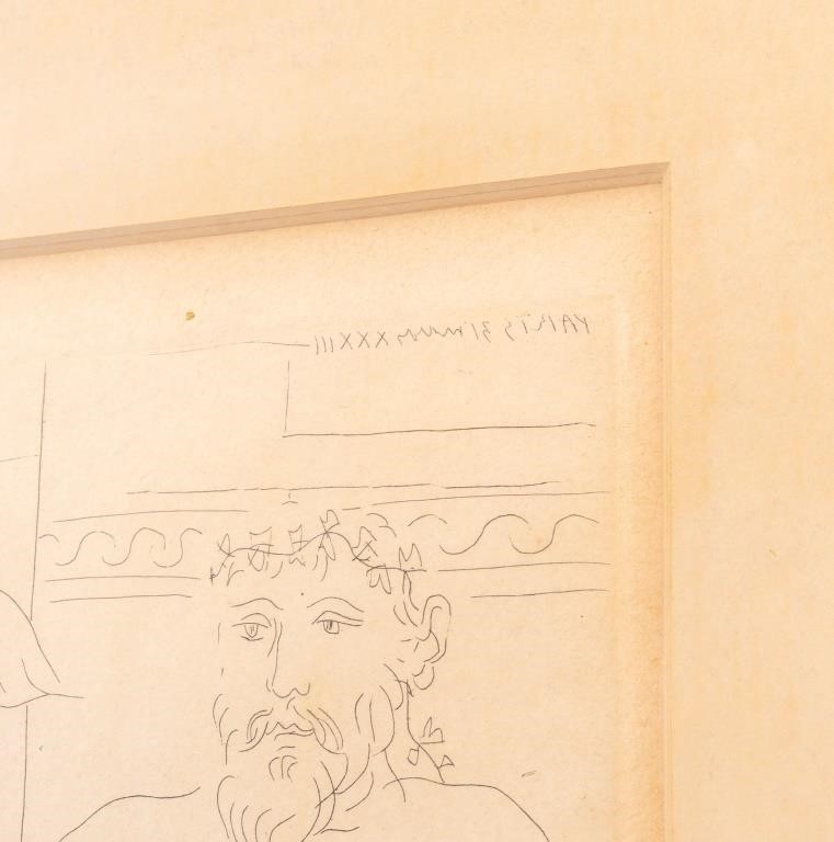 Pablo Picasso | Escultor en reposo ante dos caballos y un toro ...