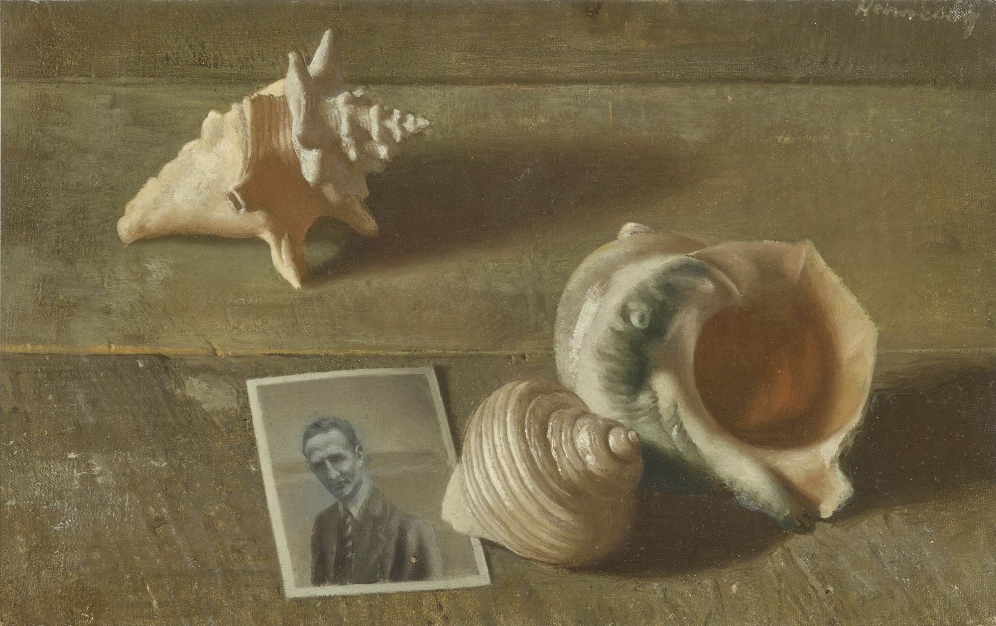 Patrick Hennessy | Self Portrait with Sea Shells (1969) | MutualArt