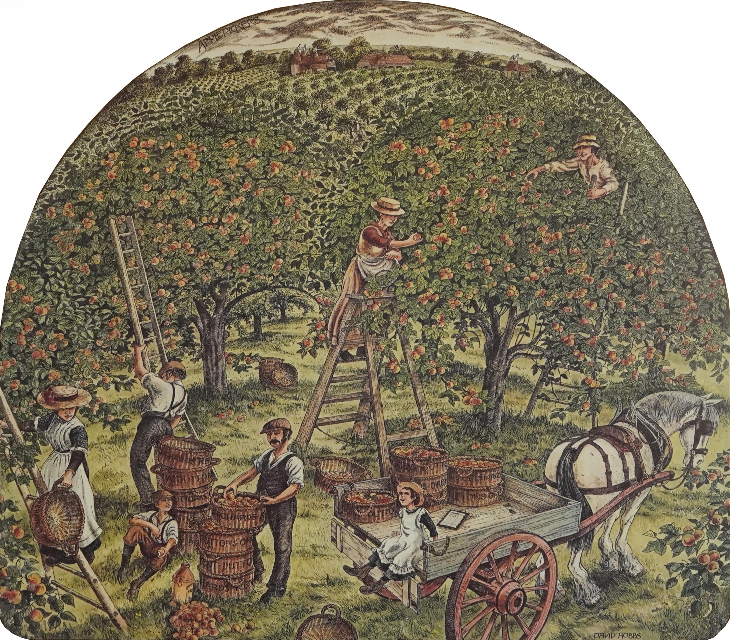David Hobbs | Cockney Hoppers and Apple Pickers | MutualArt