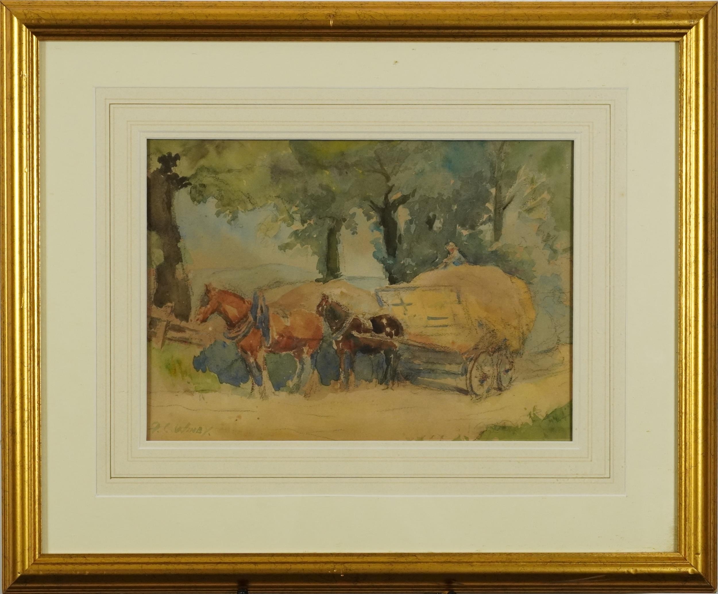 Frederick Charles Winby | Workhorses haymaking | MutualArt
