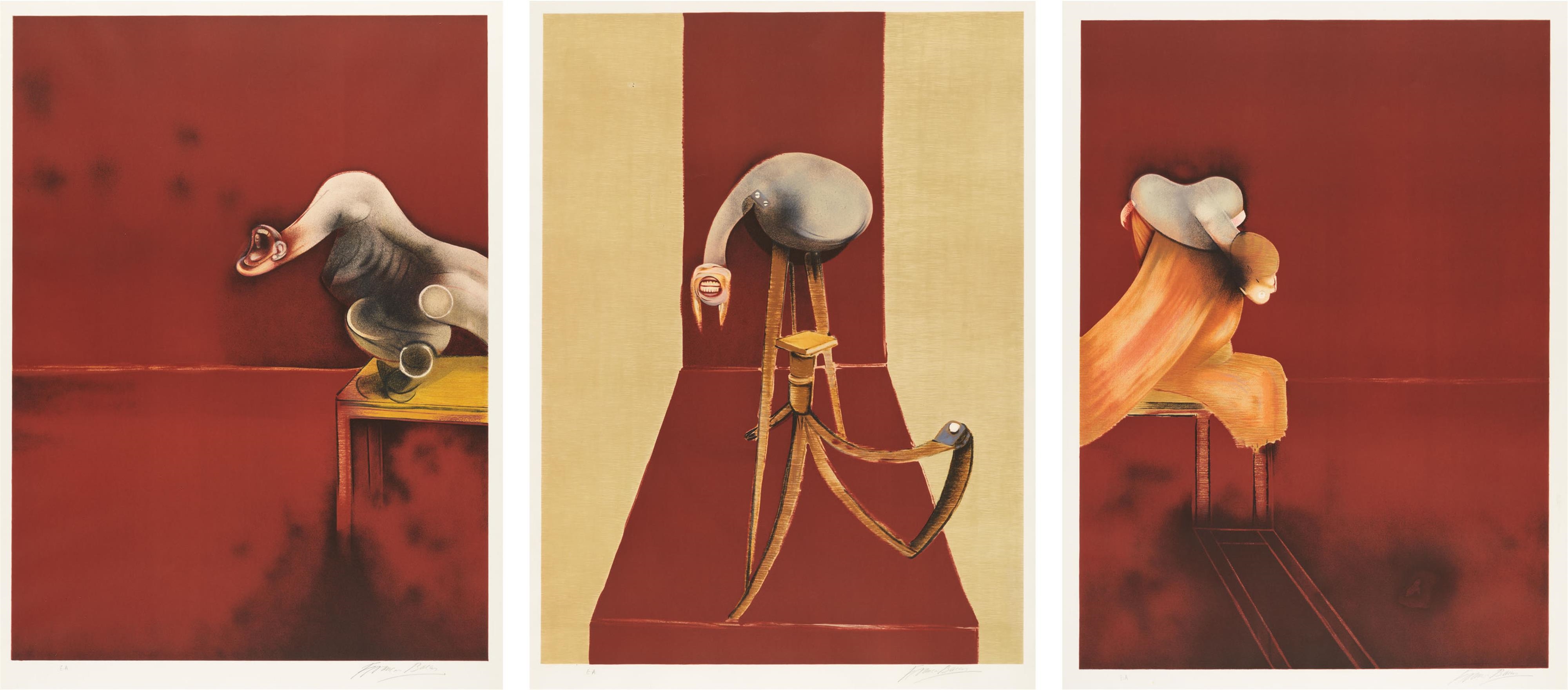 Francis Bacon | Deuxième version du triptyque (Second Version, Triptych ...