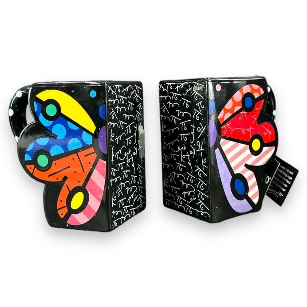 Romero Britto | Romero Britto Double Butterfly Mug Set In Box | MutualArt