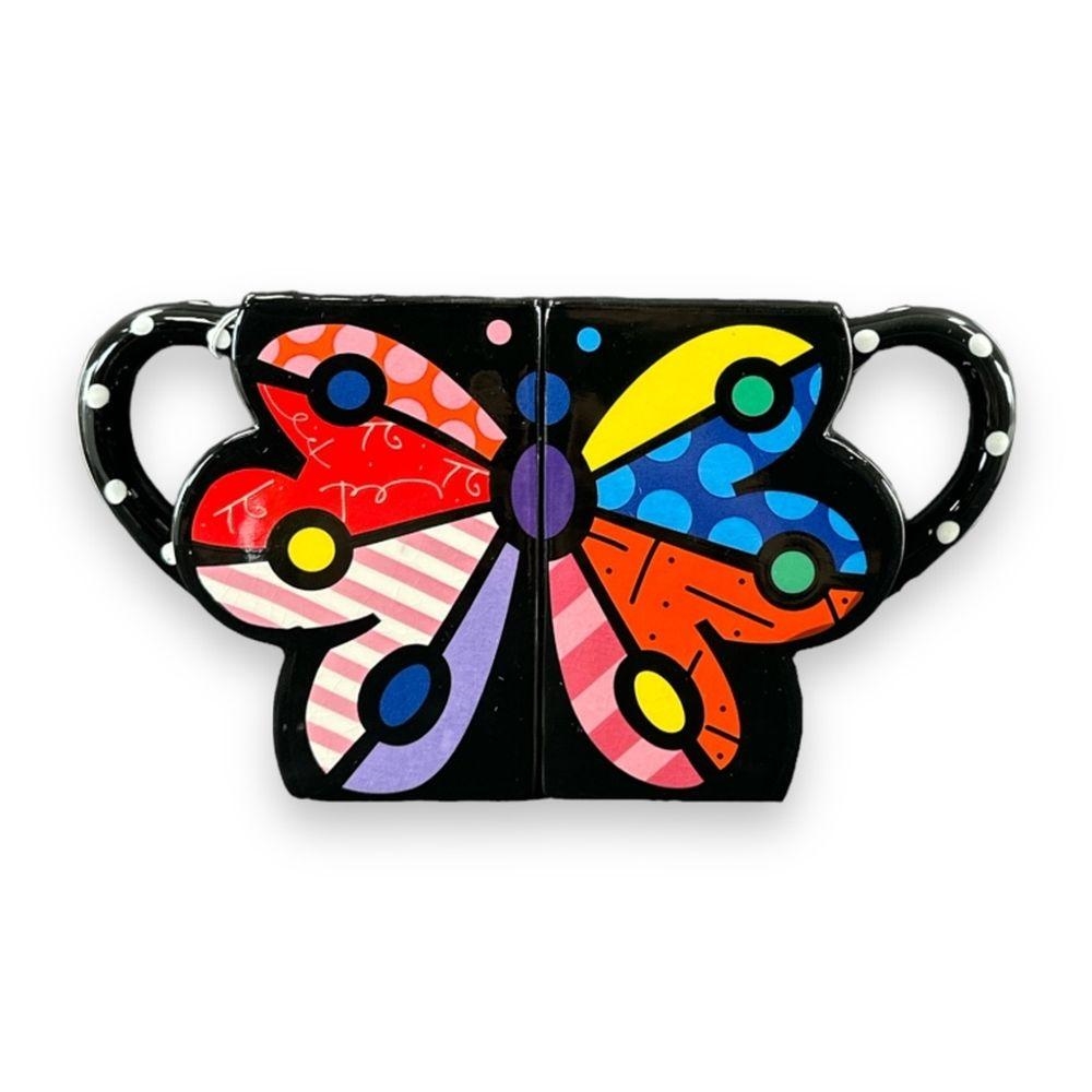Romero Britto | Romero Britto Double Butterfly Mug Set In Box | MutualArt