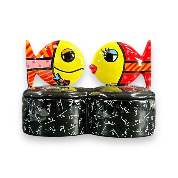 Romero Britto | Romero Britto Fish Deeply In Love Covered Box | MutualArt