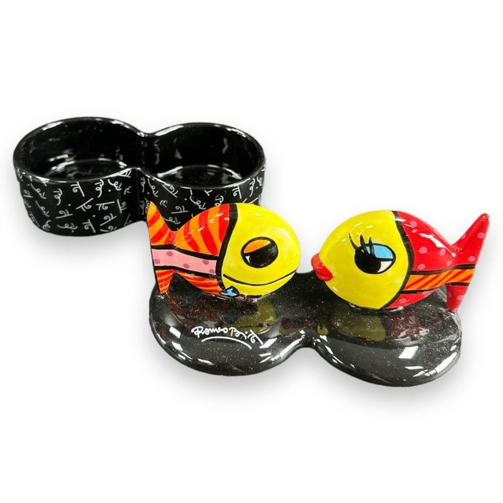 Romero Britto | Romero Britto Fish Deeply In Love Covered Box | MutualArt