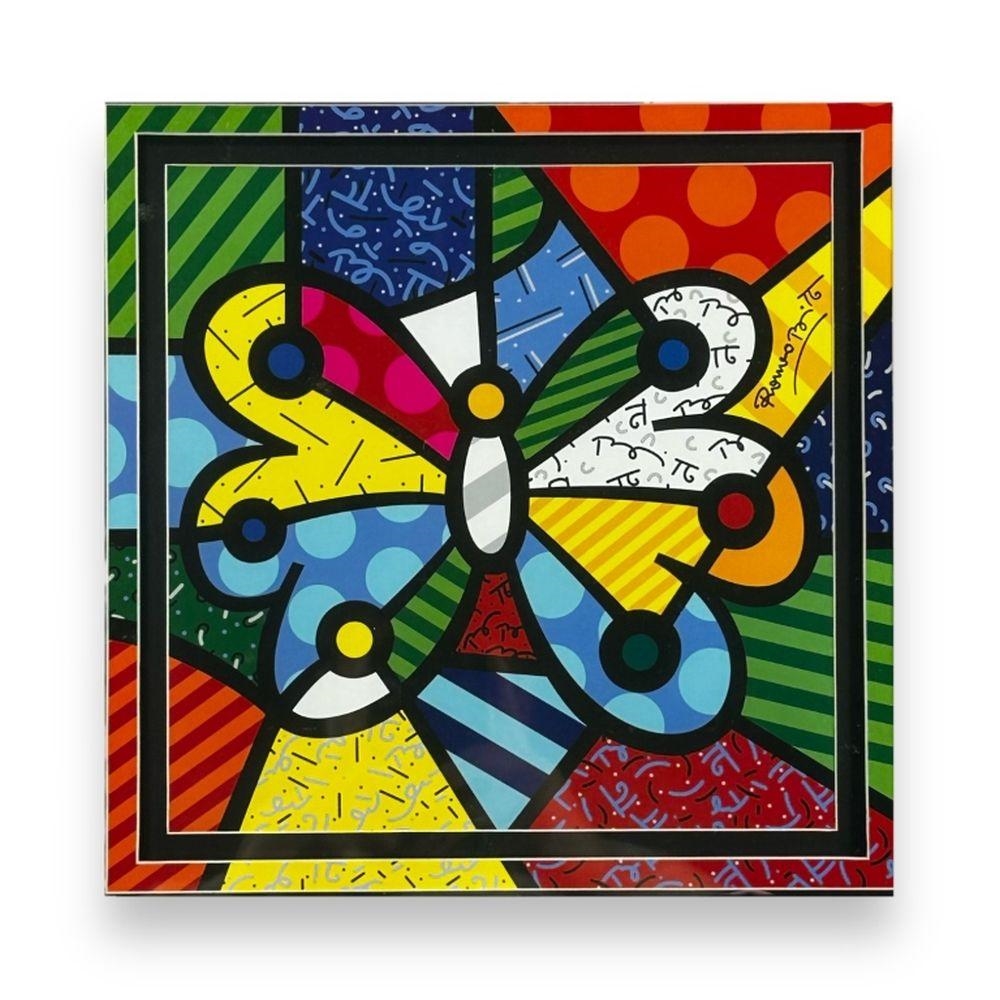 Romero Britto | Romero Britto Garden Butterfly Poster Print Framed ...