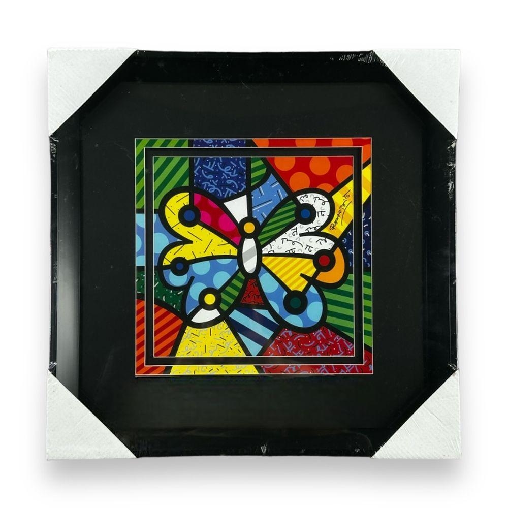 Romero Britto | Romero Britto Garden Butterfly Poster Print Framed ...
